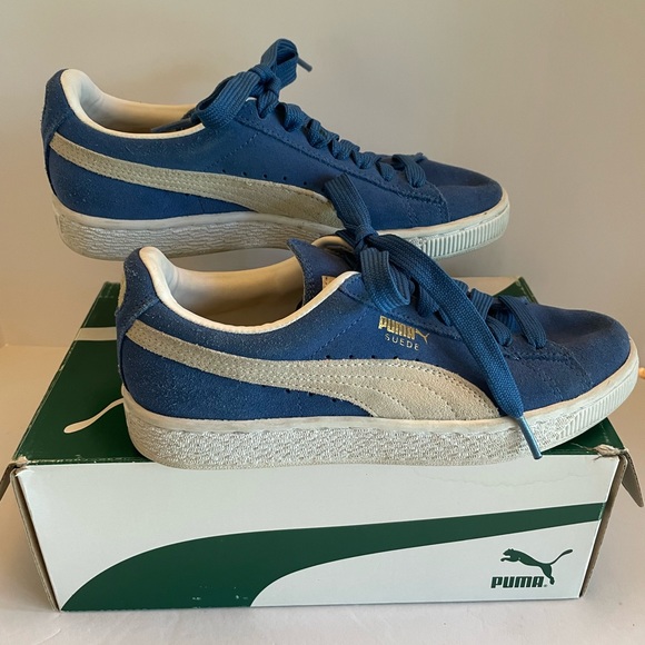 Puma | Shoes | Ladies Puma Suede Classics In Olympian Blue Size 6 In ...